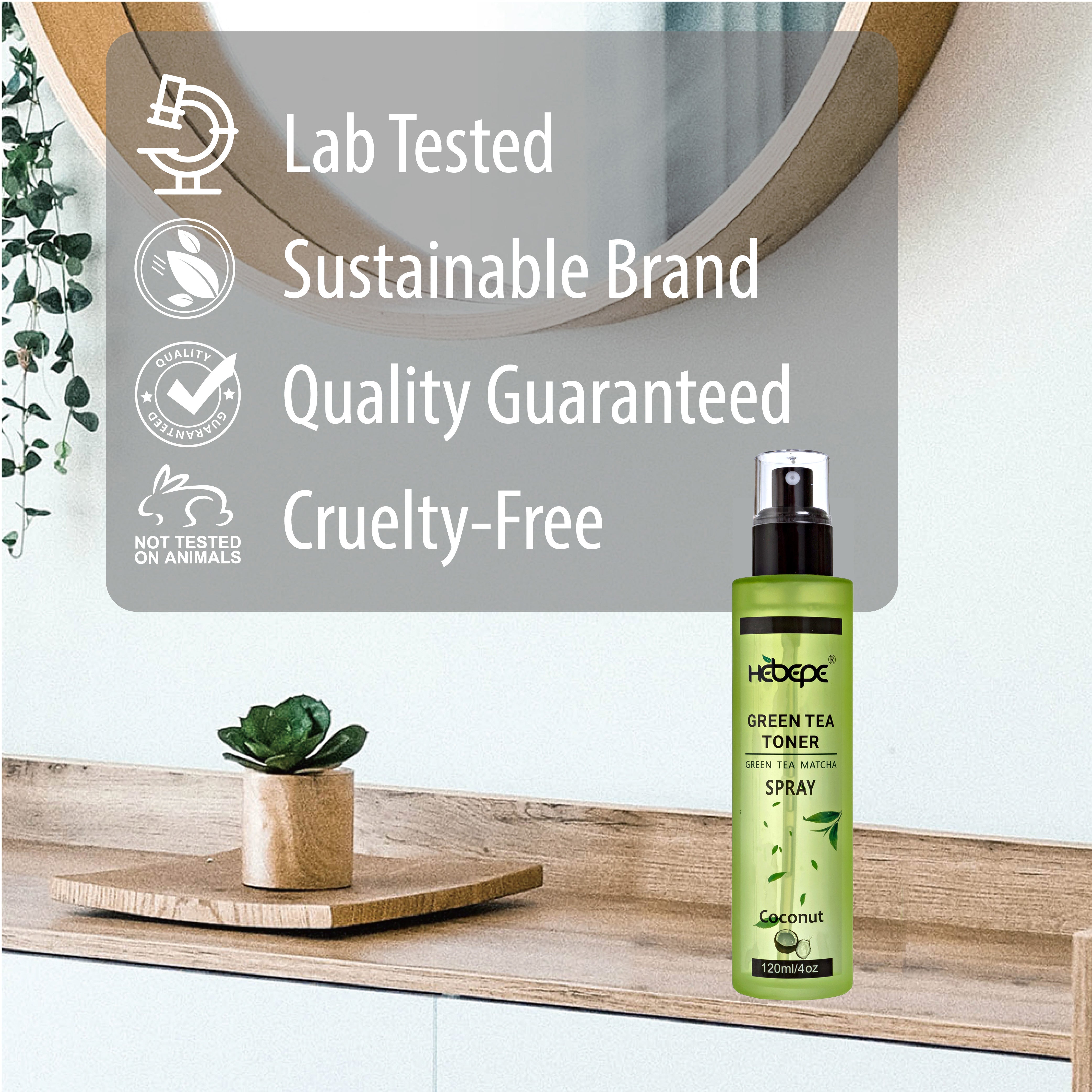 Green Tea Matcha Face Toner Spray with Coconut Water – Hebepe Green Tea ...